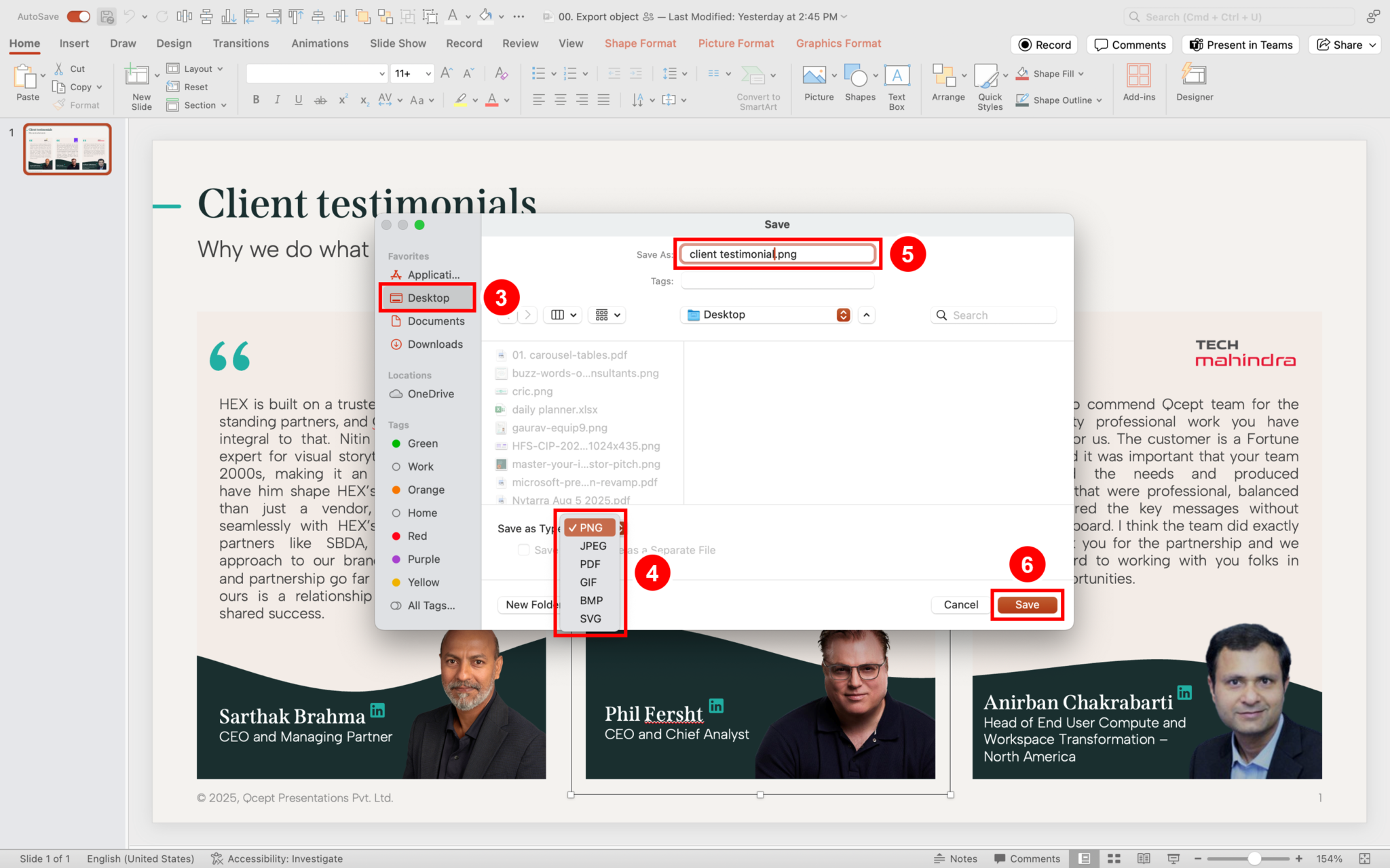 Export slides and objects as images in PowerPoint
